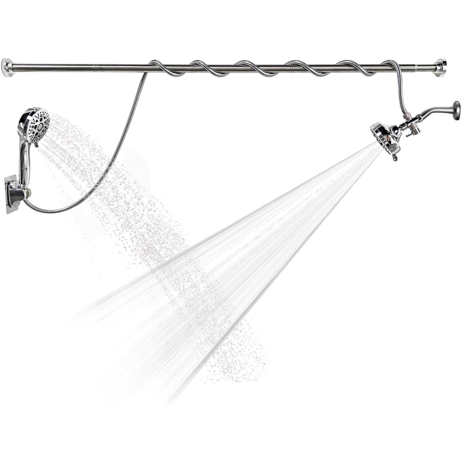 Double Shower Head, Dual Shower Head for Couples, High Pressure and ...