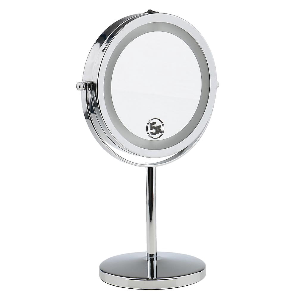 Double Side Desktop Beauty Cosmetic Makeup Mirror Led Lighted 5x ...