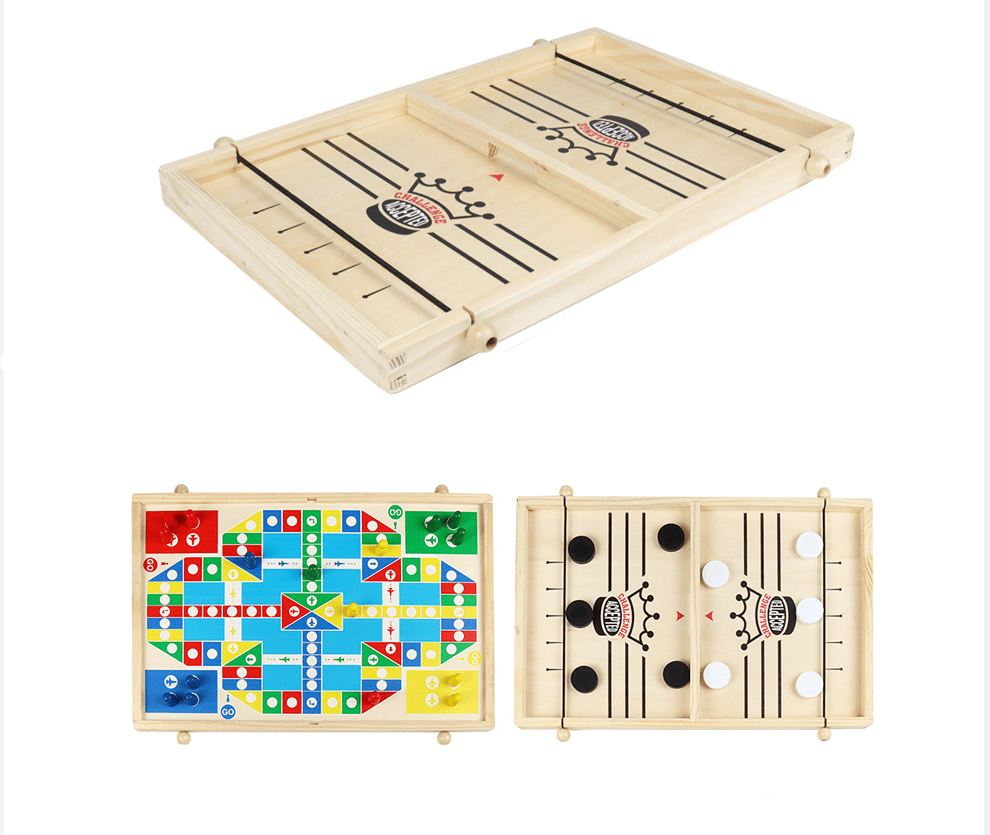 Double Side Fast Sling Puck Game Flying Chess Set, Hockey Curling Game ...