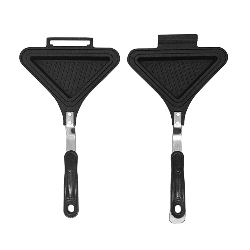 Double Side Fryings Pans Grills Breakfast Fryings Pans Triangle Shape ...