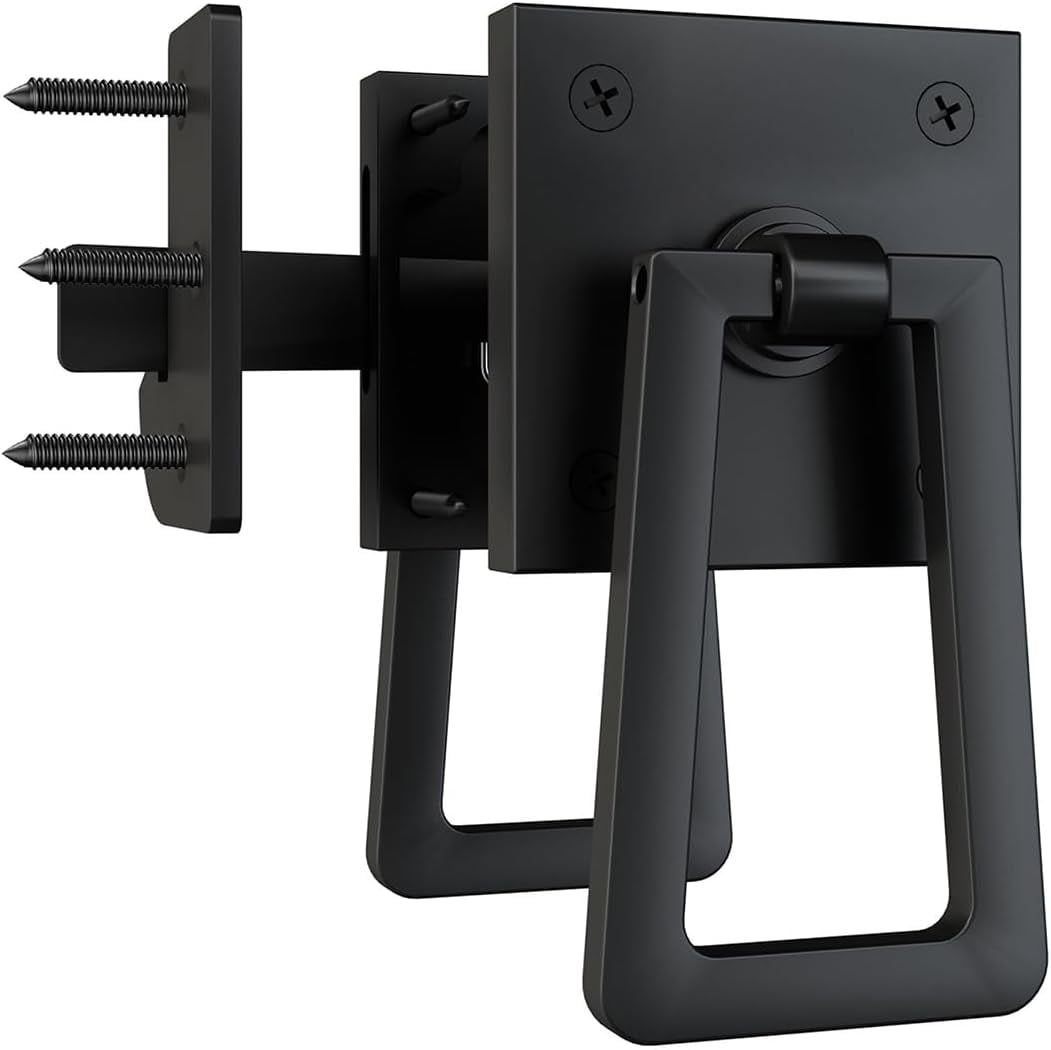 Double Side Gate Latch, Heavy Duty Gate Latches,Black Gate Latch for ...