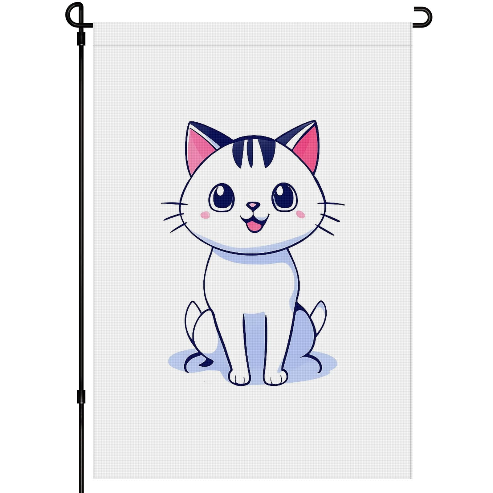 Double Side Love Cat House Flags 28x40 Inch, Versatile Kitten Cartoon ...