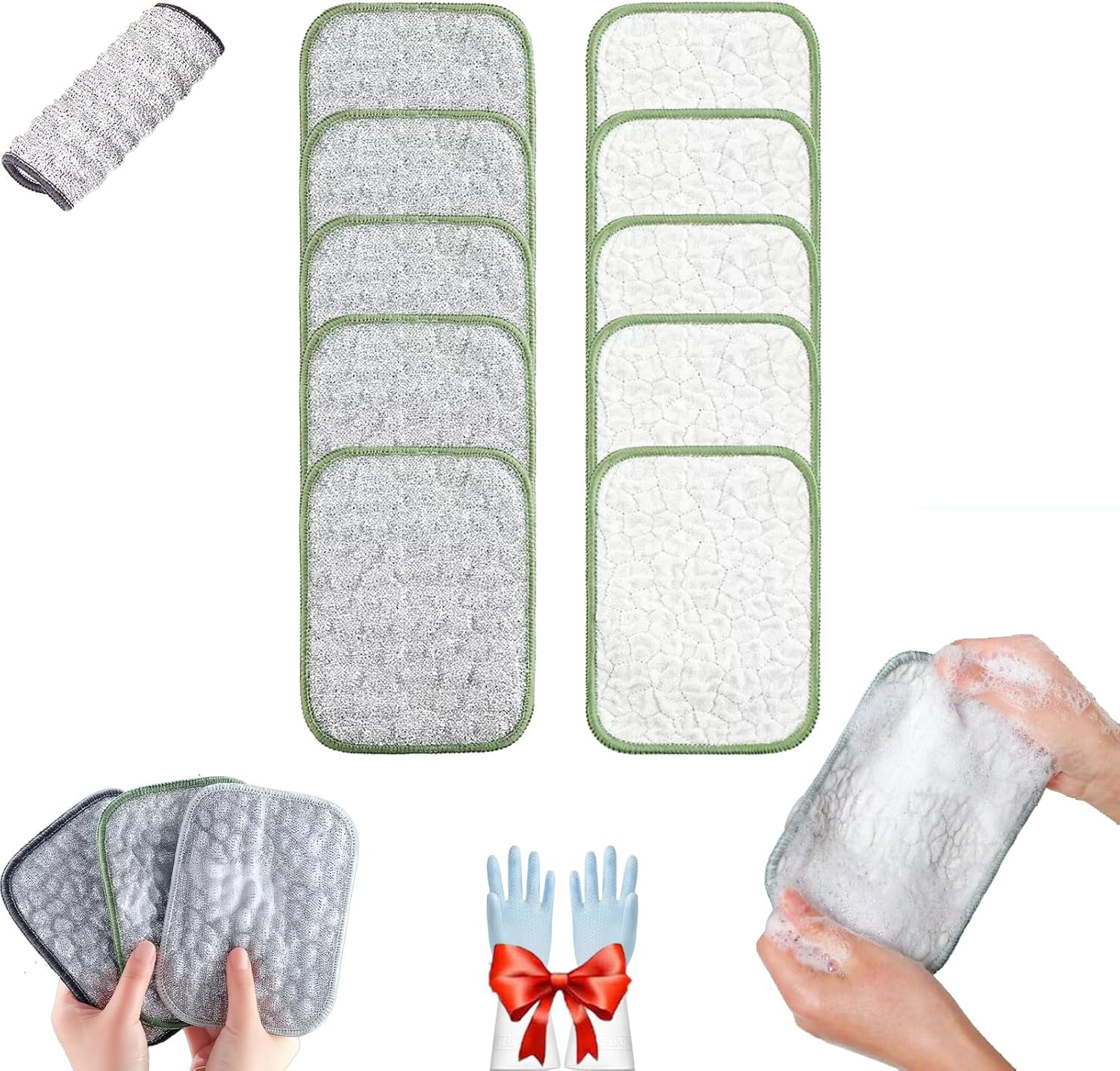 Double-Side Scratch-Free Wire Dishcloth, Multipurpose No Scratch ...