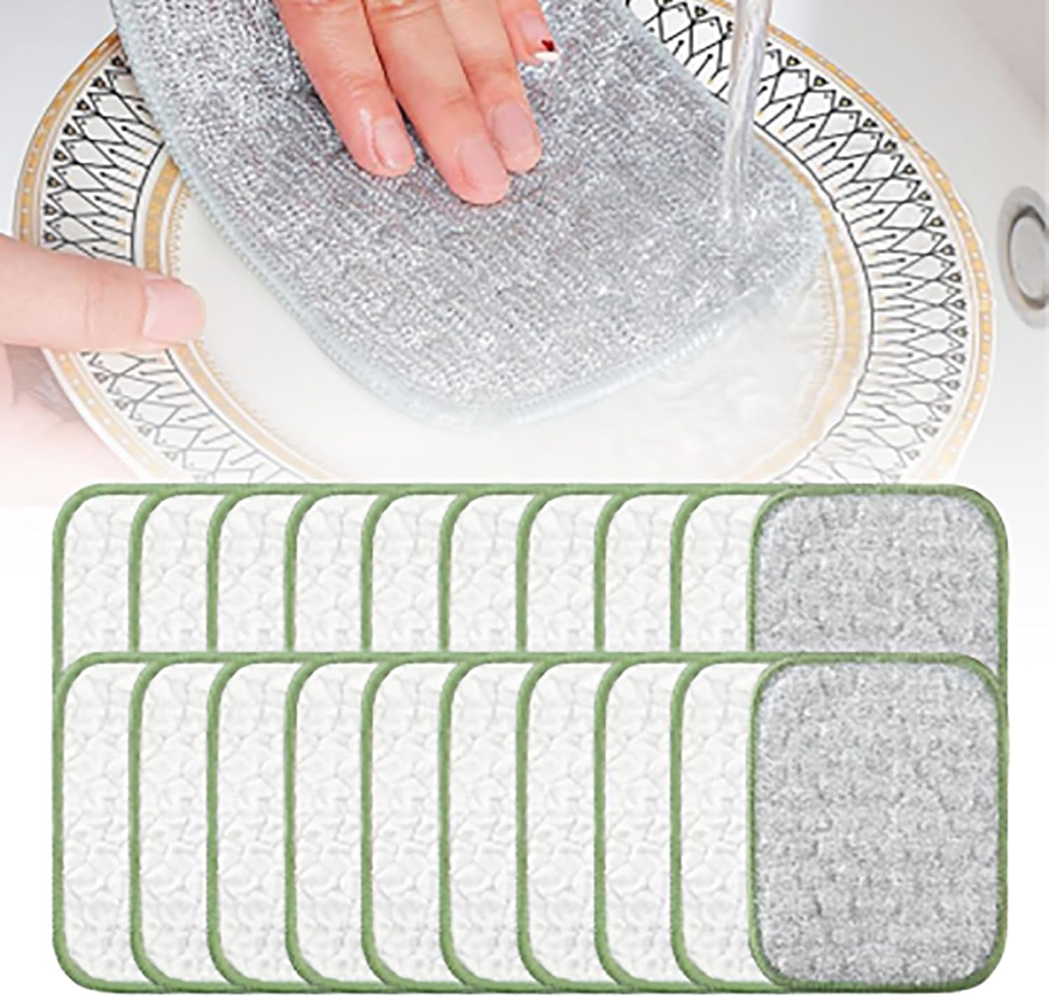 Double-Side Scratch-Free Wire Dishcloth, Multipurpose Wire Dishwashing ...