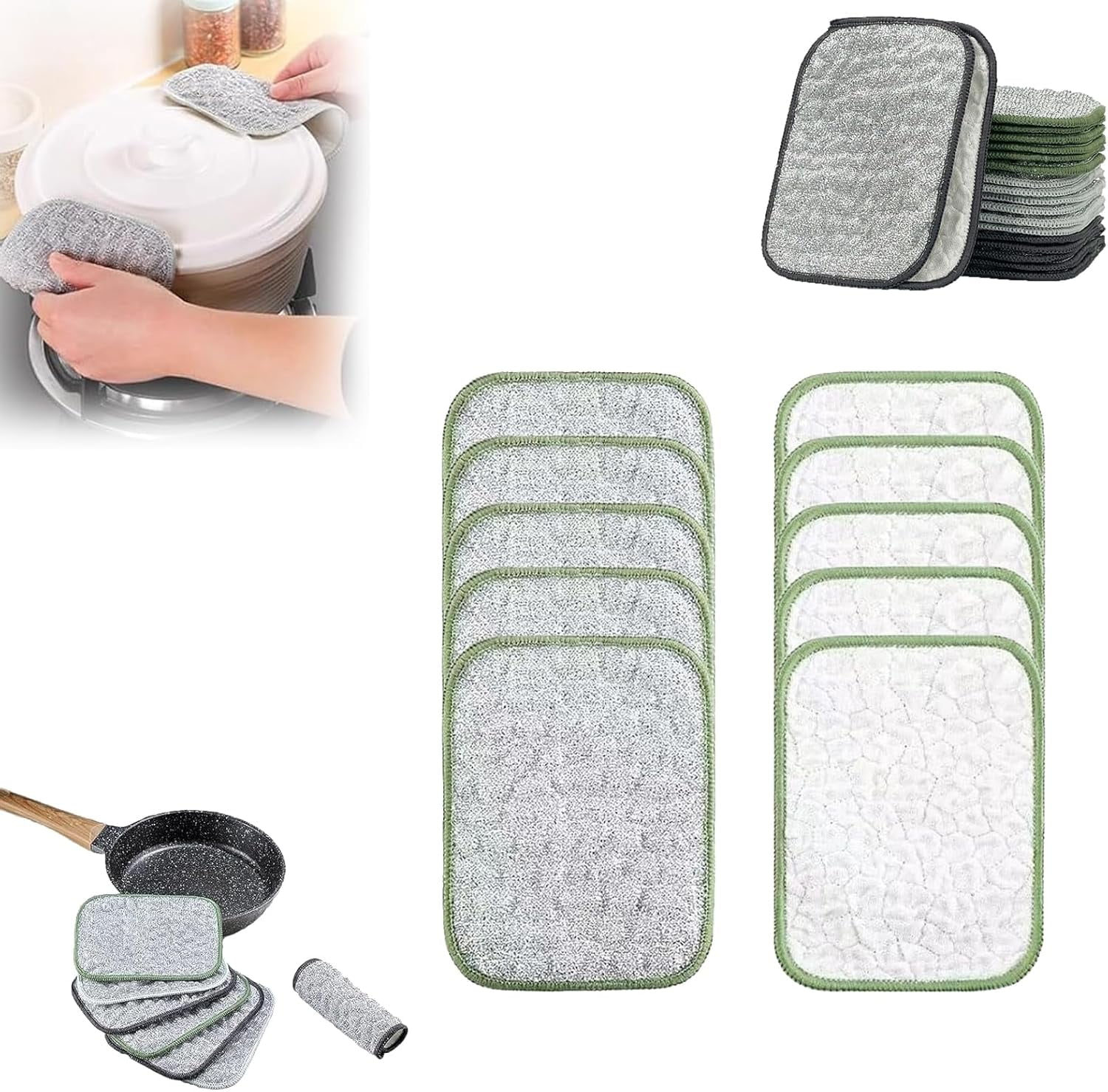 Double-Side Scratch-Free Wire Dishcloth, Wire Mesh Dish Cloths for ...
