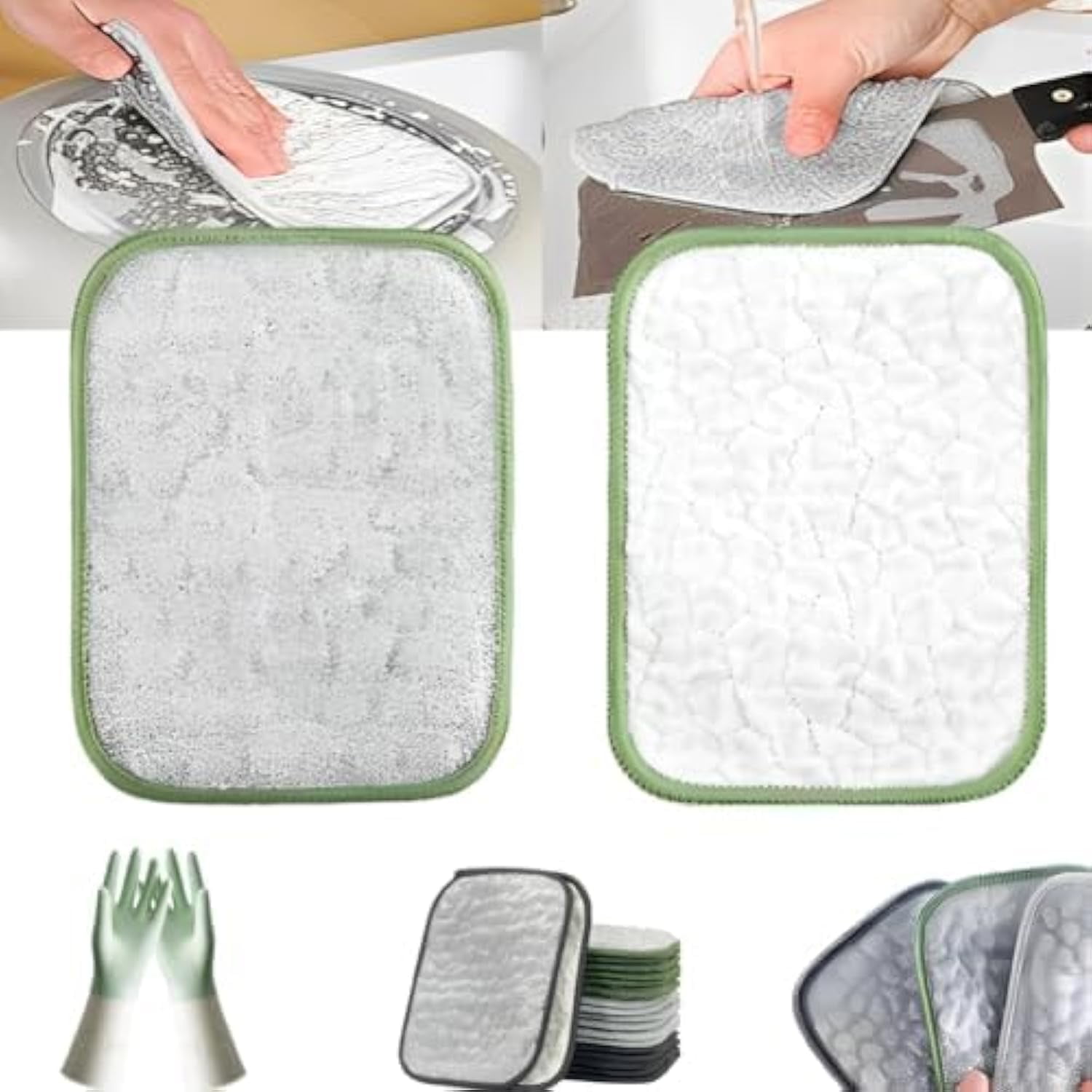 Double-Side Scratch-Free Wire Dishcloth, Wire Mesh Dish Cloths for ...