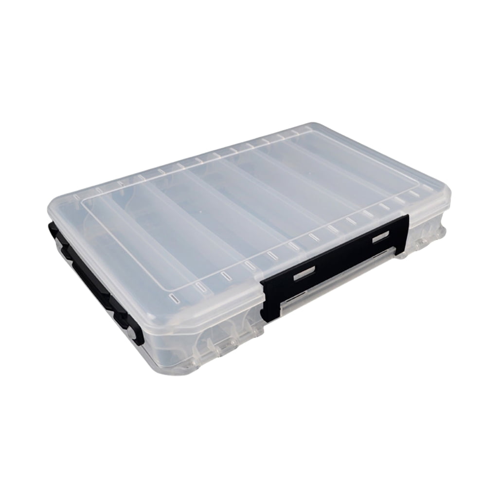 Double Side Tackle Carrying Case, Large Clear Fishing Lures Storage Box ...