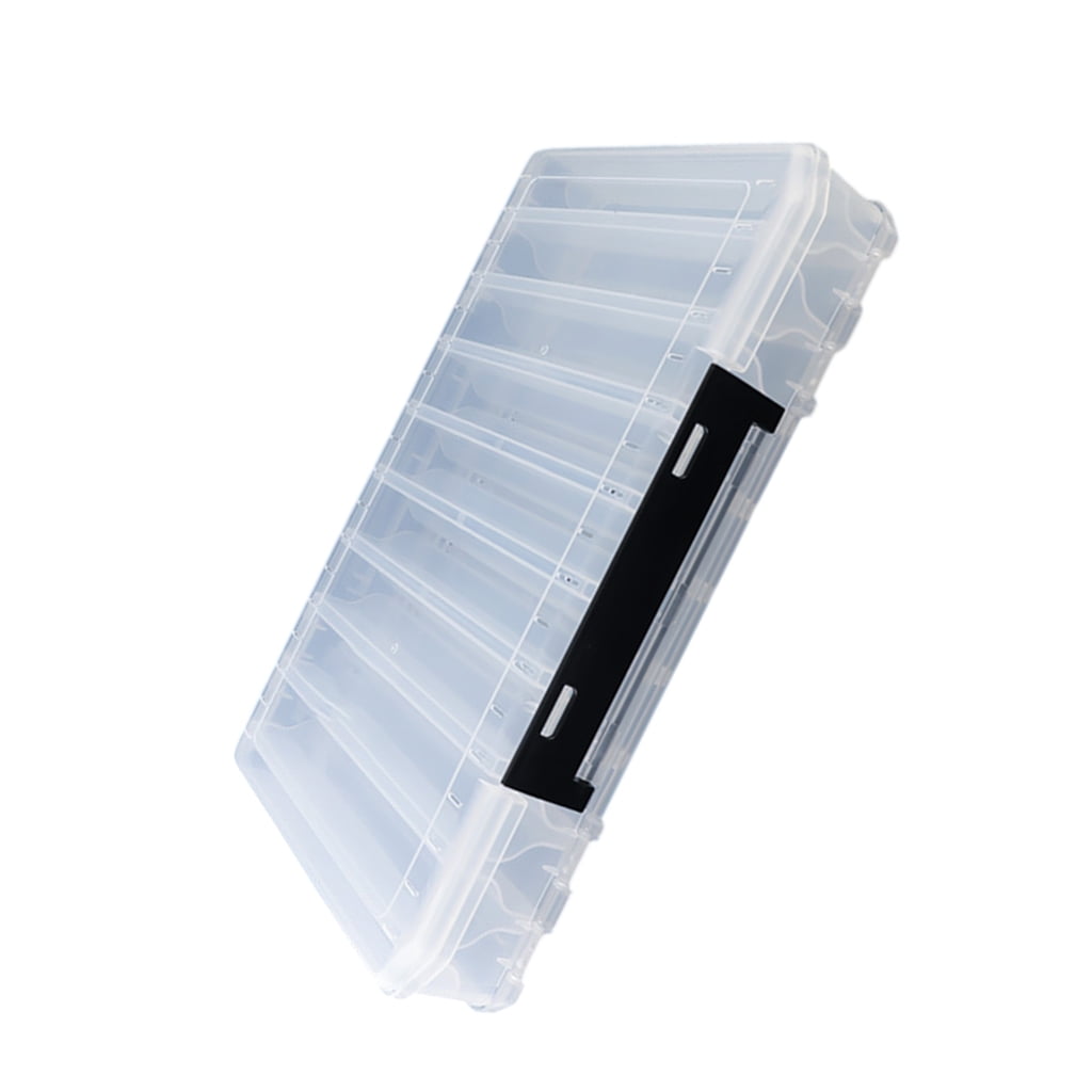 Double Side Tackle Carrying Case Large Clear Fishing Lures Storage Box ...