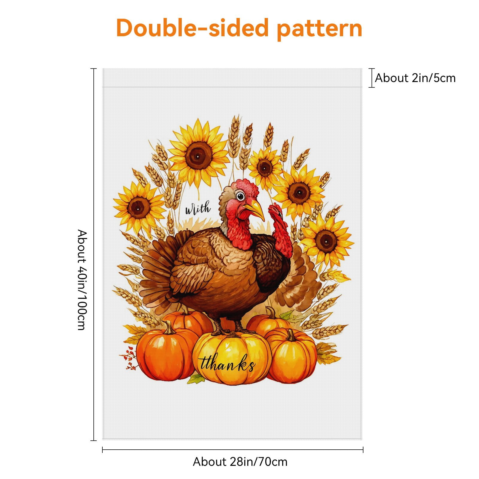 Double Side Thanksgiving Fall Garden Flags for Outdoor Deco for Garden ...