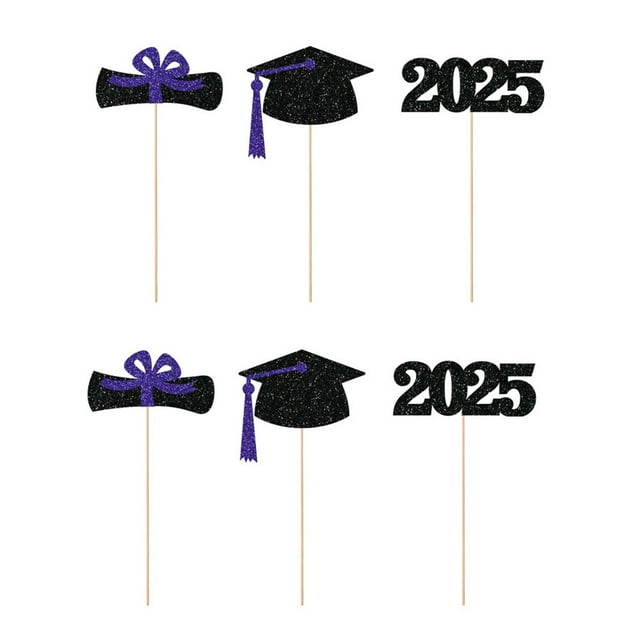 Double Sided 2025 Graduation Party Centerpiece Sticks-Graduation ...