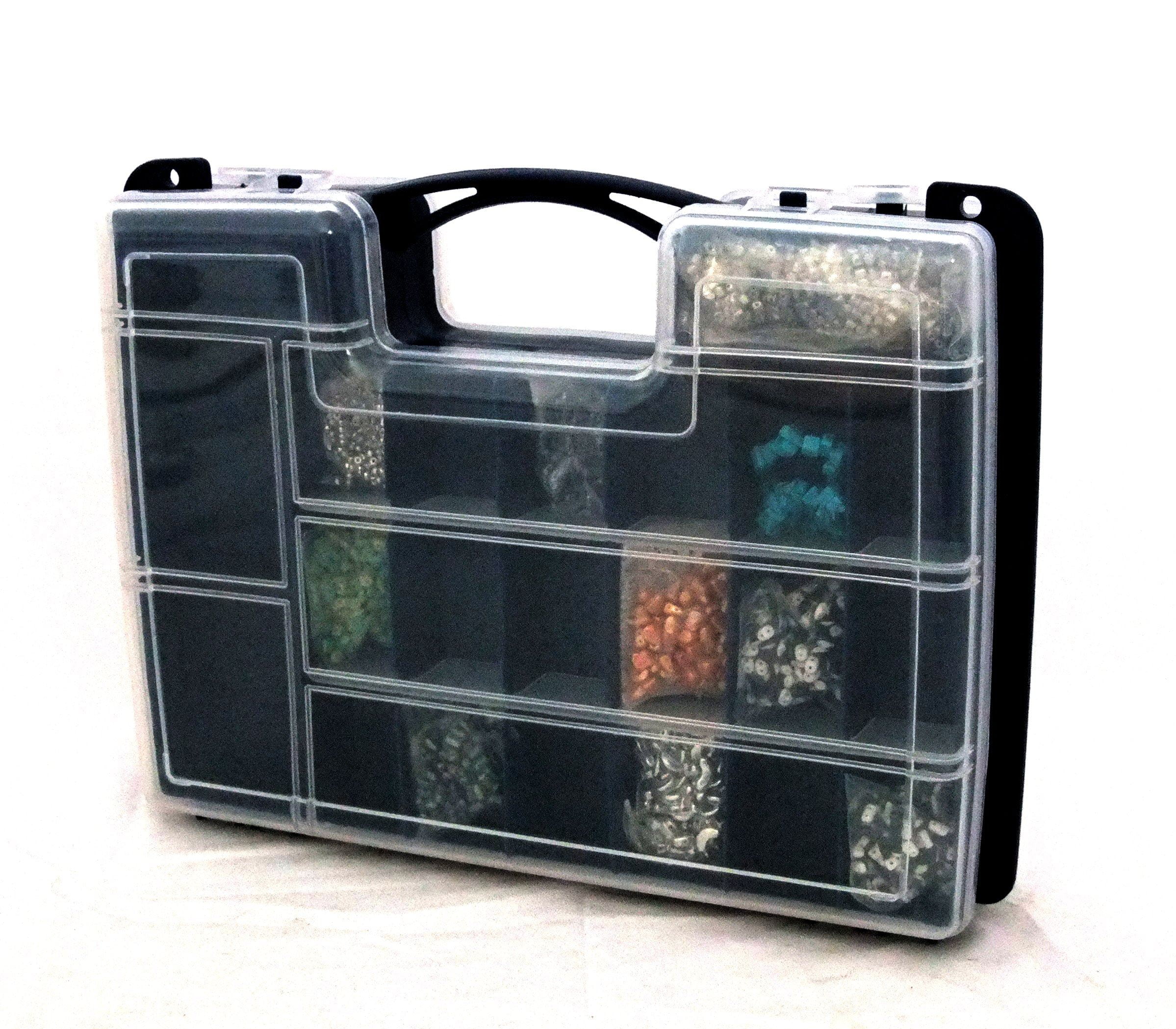 Double Sided 32 Compartment Storage Organizer with See Thru Lids ...