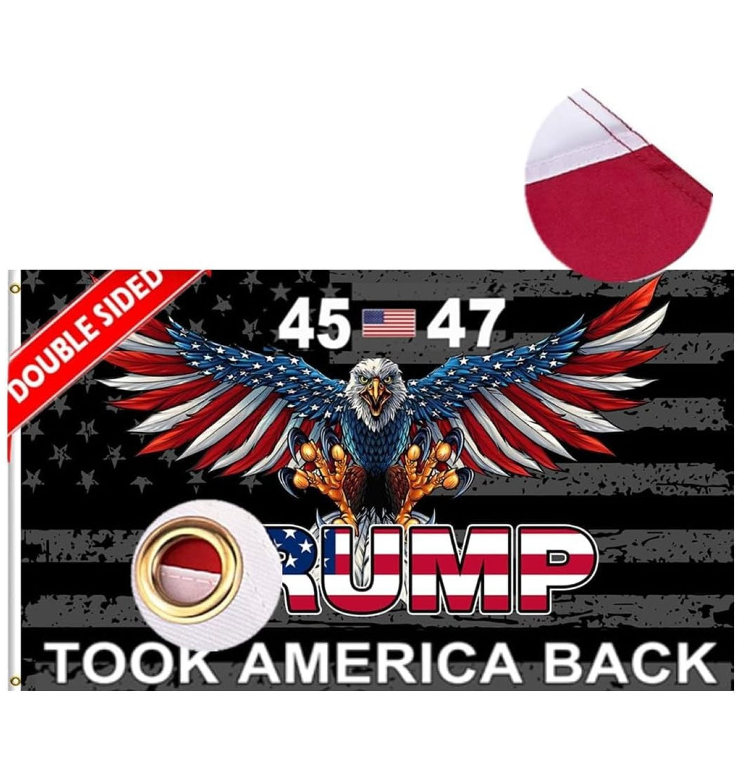 Double Sided 45th 47th President Flag 3x5FT,President Flag,2025 Eagle ...