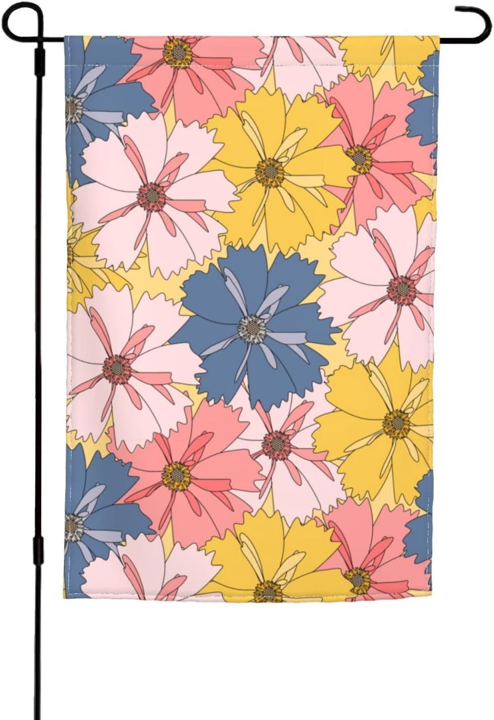 Double Sided Abstract Floral Garden Flag 12x18 Inch Hand Painted ...
