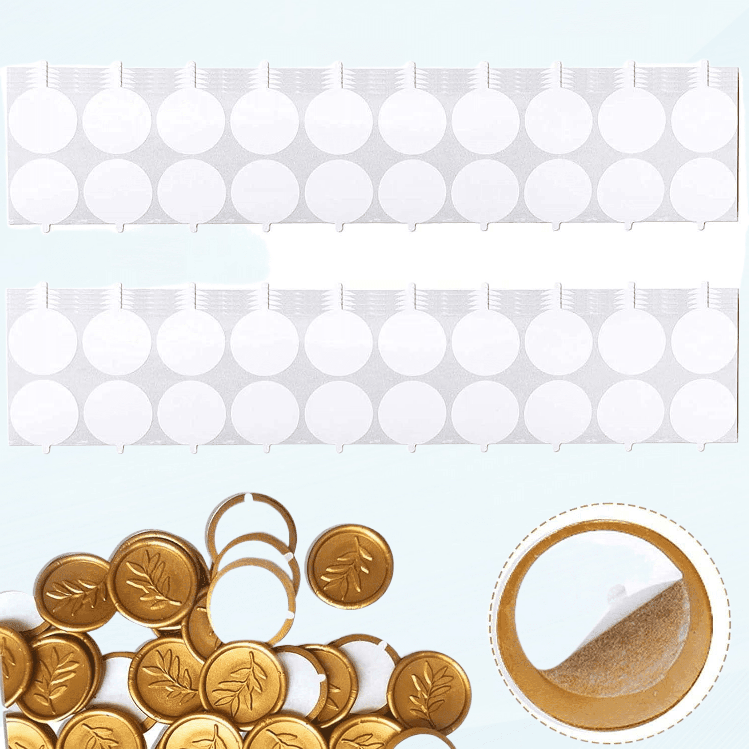 Double Sided Adhesive Dots for Wax Seal, 400 PCS 1inch Adhesive Wax ...