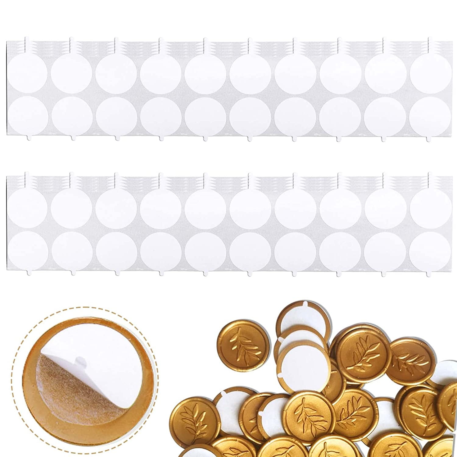 Double Sided Adhesive Dots for Wax Seal, 400 PCS 1inch Adhesive Wax ...