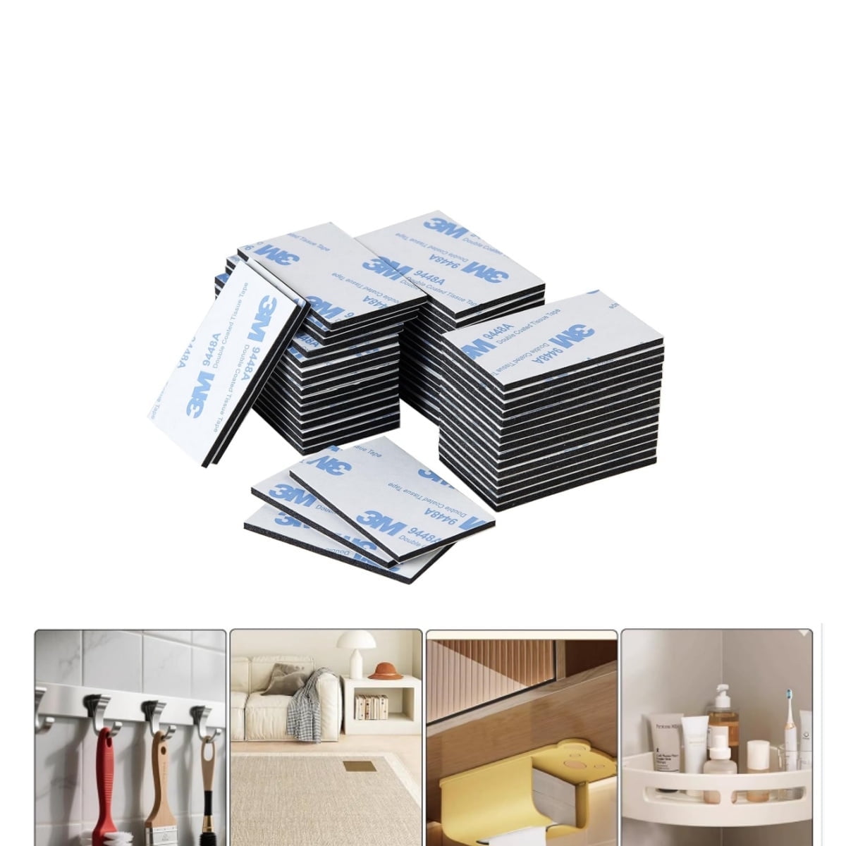 Double Sided Adhesive Pads,60Pack Versatile Double Sided Adhesive Foam ...