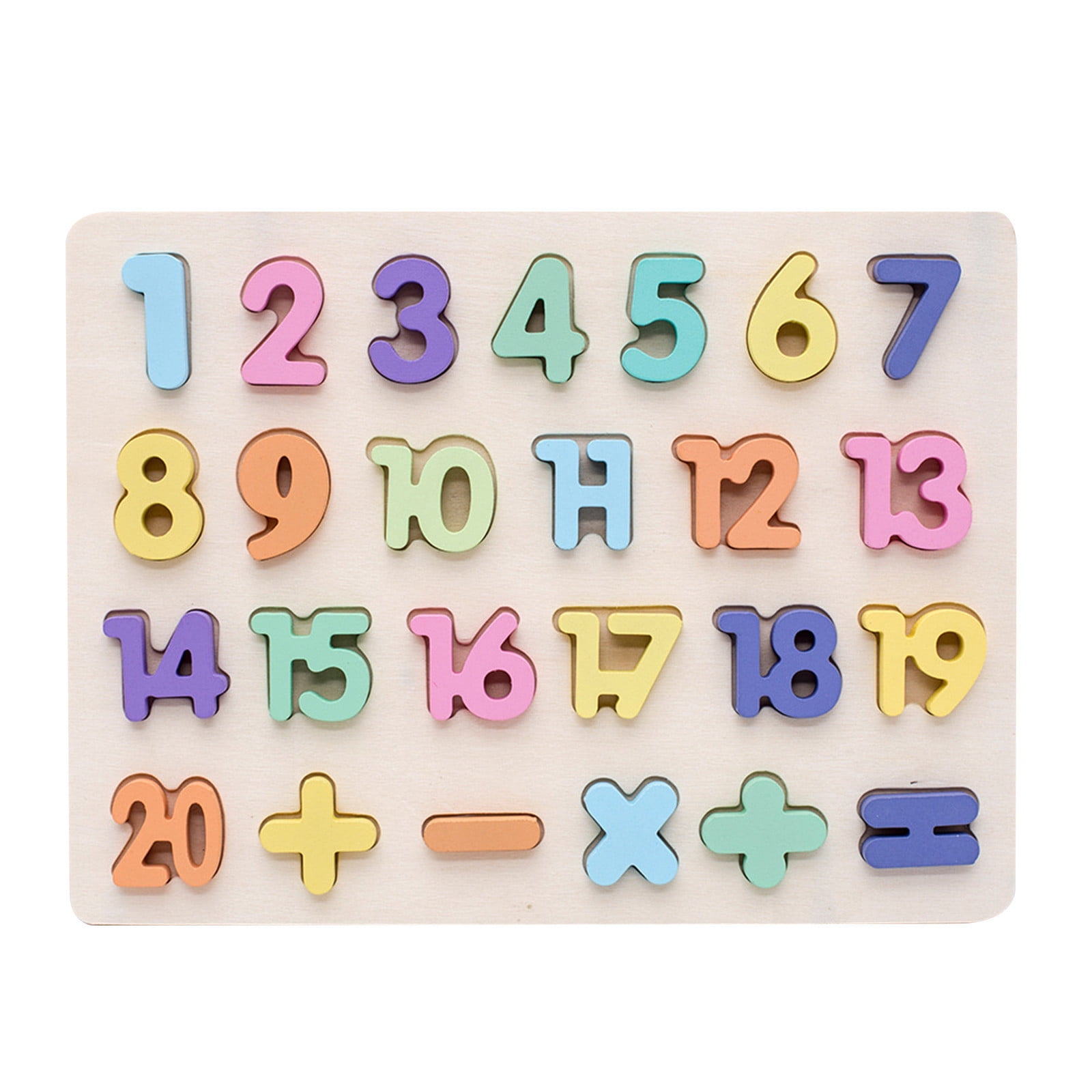 Double-Sided Alphabet & Numbers Wooden Puzzle - Jumbo Stackable Letter ...