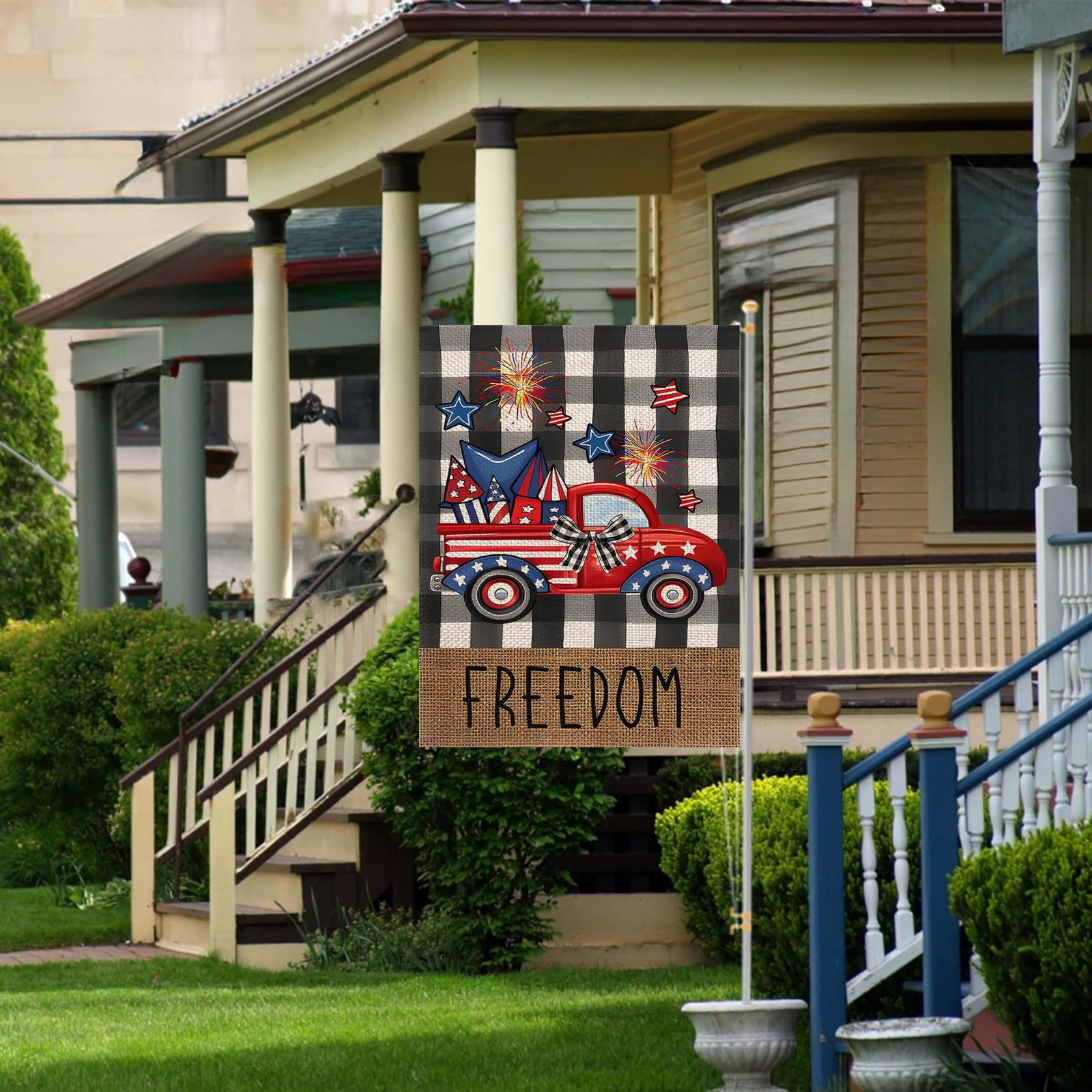 Double-Sided American Flag Garden Flag for Independence Day, Patriotic ...