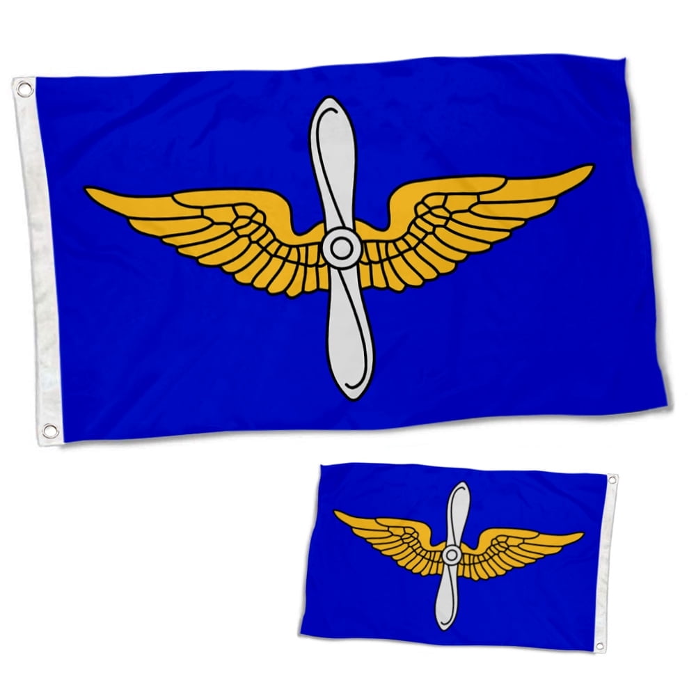 Double Sided Army Aviation Branch Plain Flag Military Banner with Brass ...