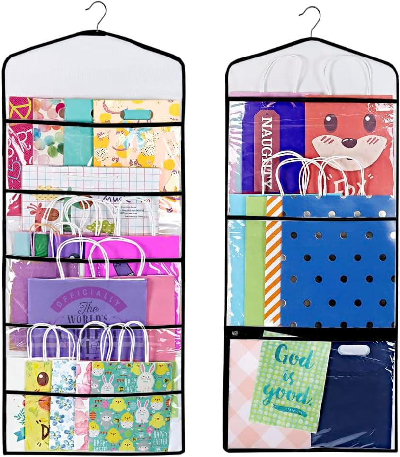 Double Sided Bag Storage Organizer with Multiple Front and Pockets ...