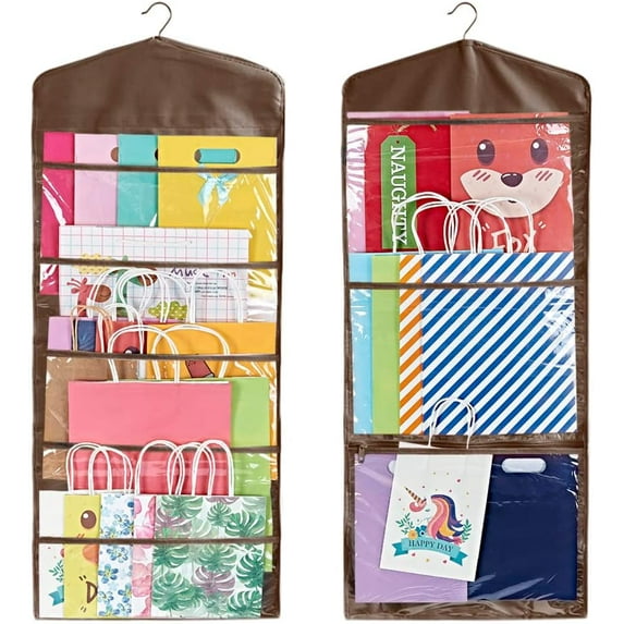 Double Sided Bag Storage Organizer with Multiple Front and Pockets ...