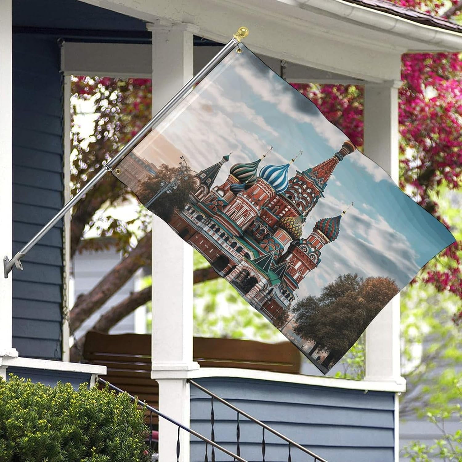 Double Sided Basil Cathedral Red In Moscow Garden Yard Flags in ...