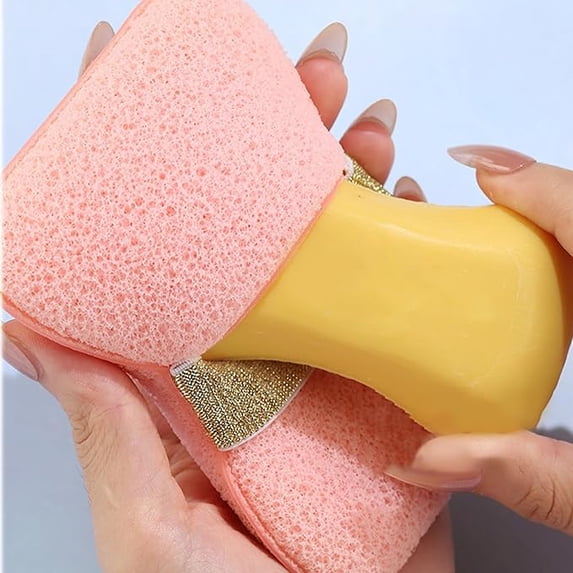 Double-Sided Bath Foaming Bag, Bath Sponge Soap Pouch, 2-in-1 Double ...