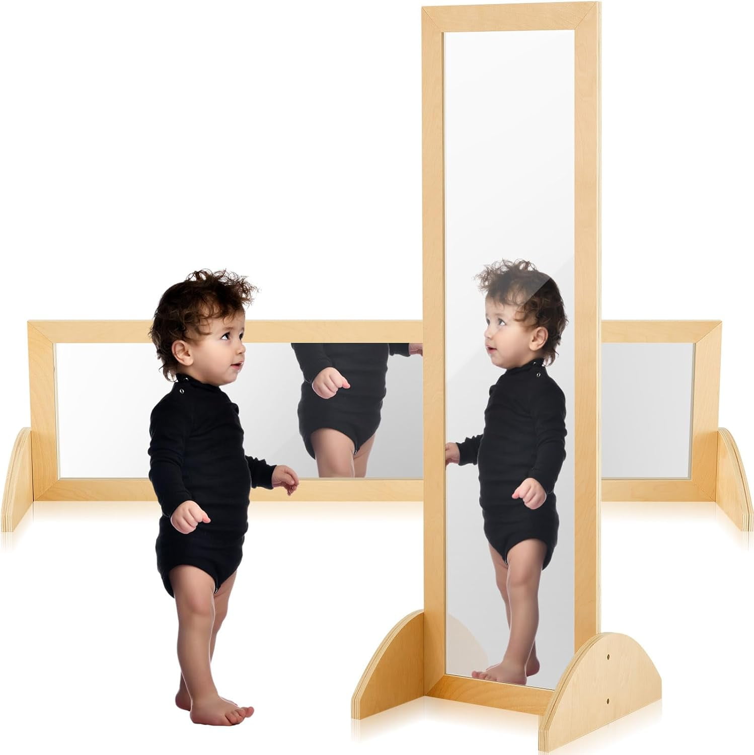 Double Sided Bi Directional Infant Montessori Mirror Toddler Mirror ...
