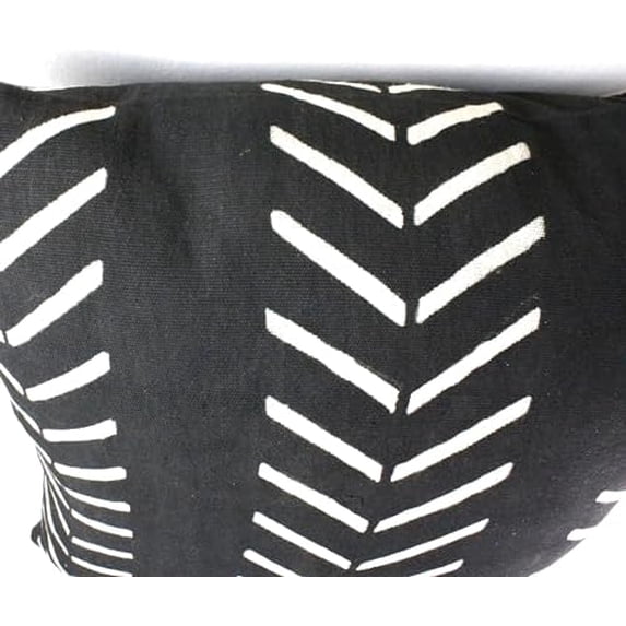 Double Sided Black Line Mudcloth Pillow Cover, Pillow cover, Sofa ...