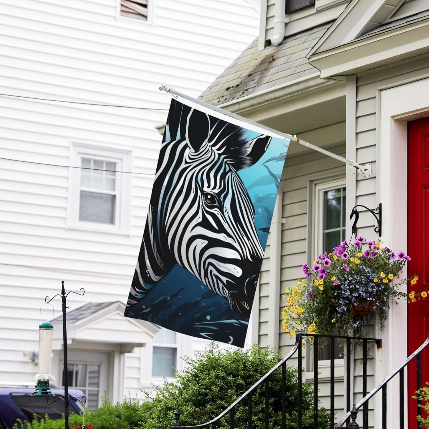 Double Sided Blue Sailfish Garden Yard Flags Greeting Banner Fade ...