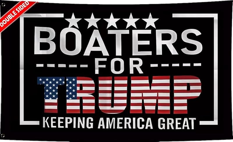Double Sided Boaters for Trump Boat Flag 12x18inch,220D Durable Nylon ...