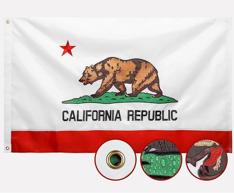 Double Sided California State Flag 3x5 Outdoor The Longest Lasting CA ...