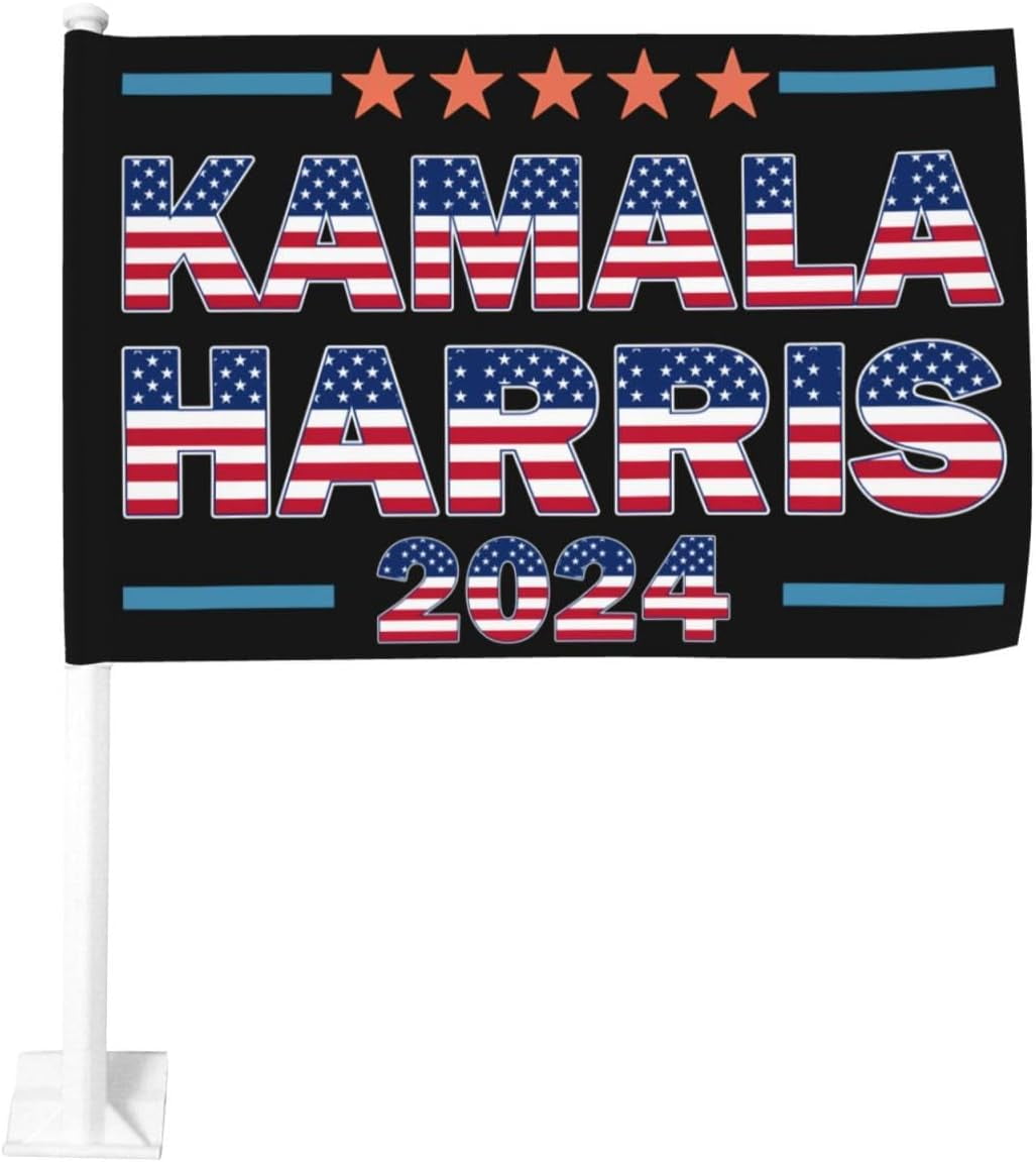 Double-Sided Car Flags - Kamala Harris 2024 for President Flag Clip for ...