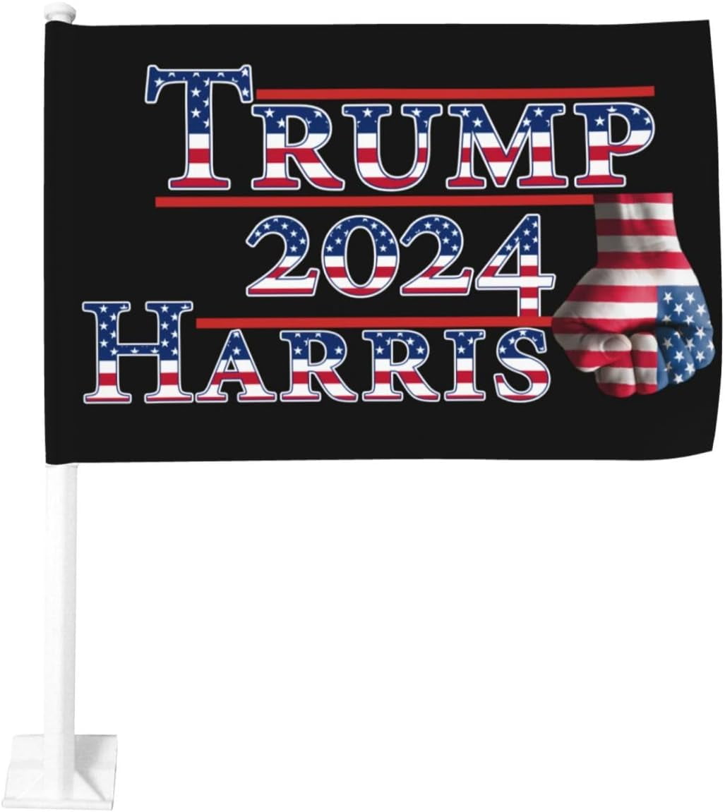 Double-Sided Car Flags - Trump Beat Harris 2024 Flag Clip for Trailer ...