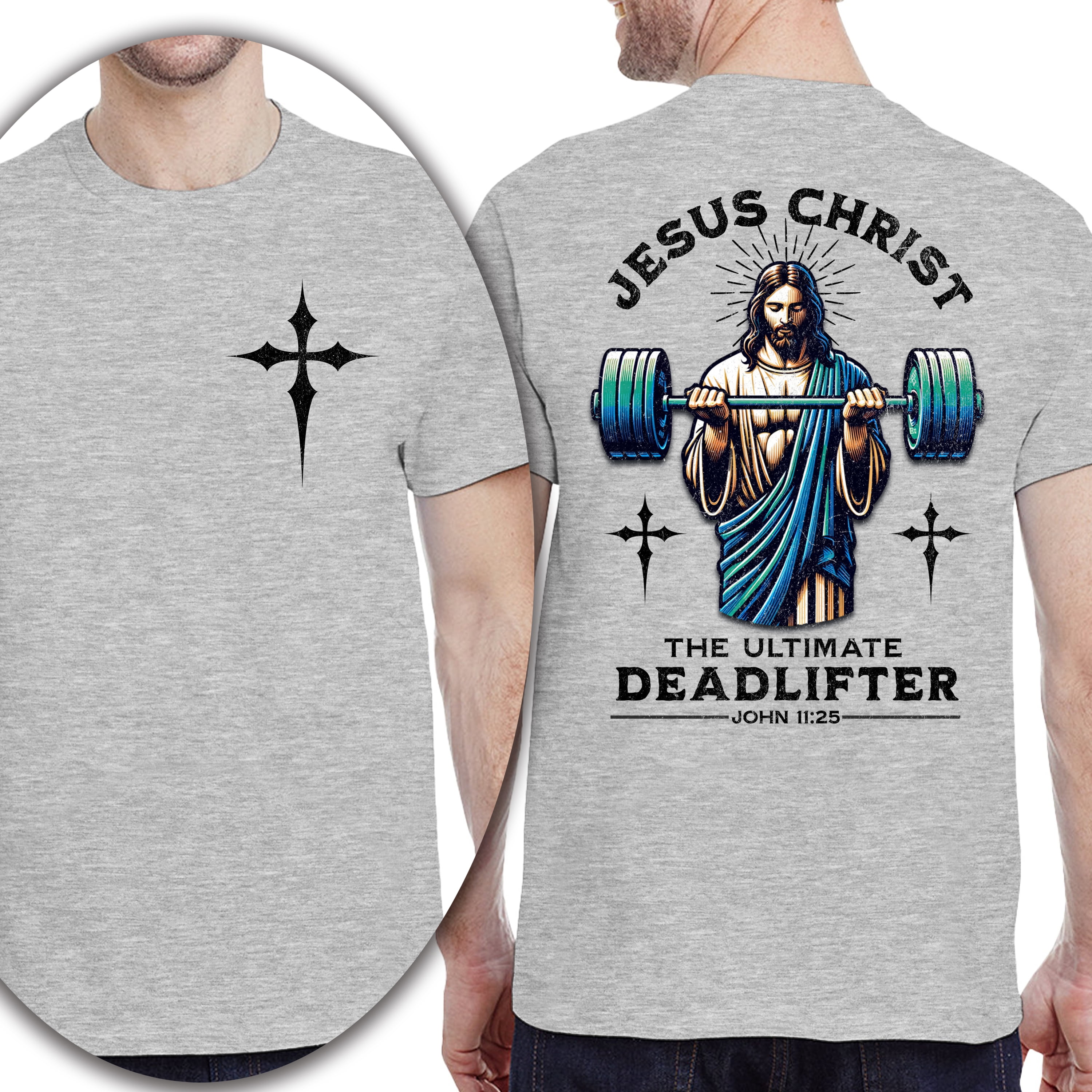 Double-Sided Christian T-Shirt – As The Deer Pants for Water, Psalm 42: ...