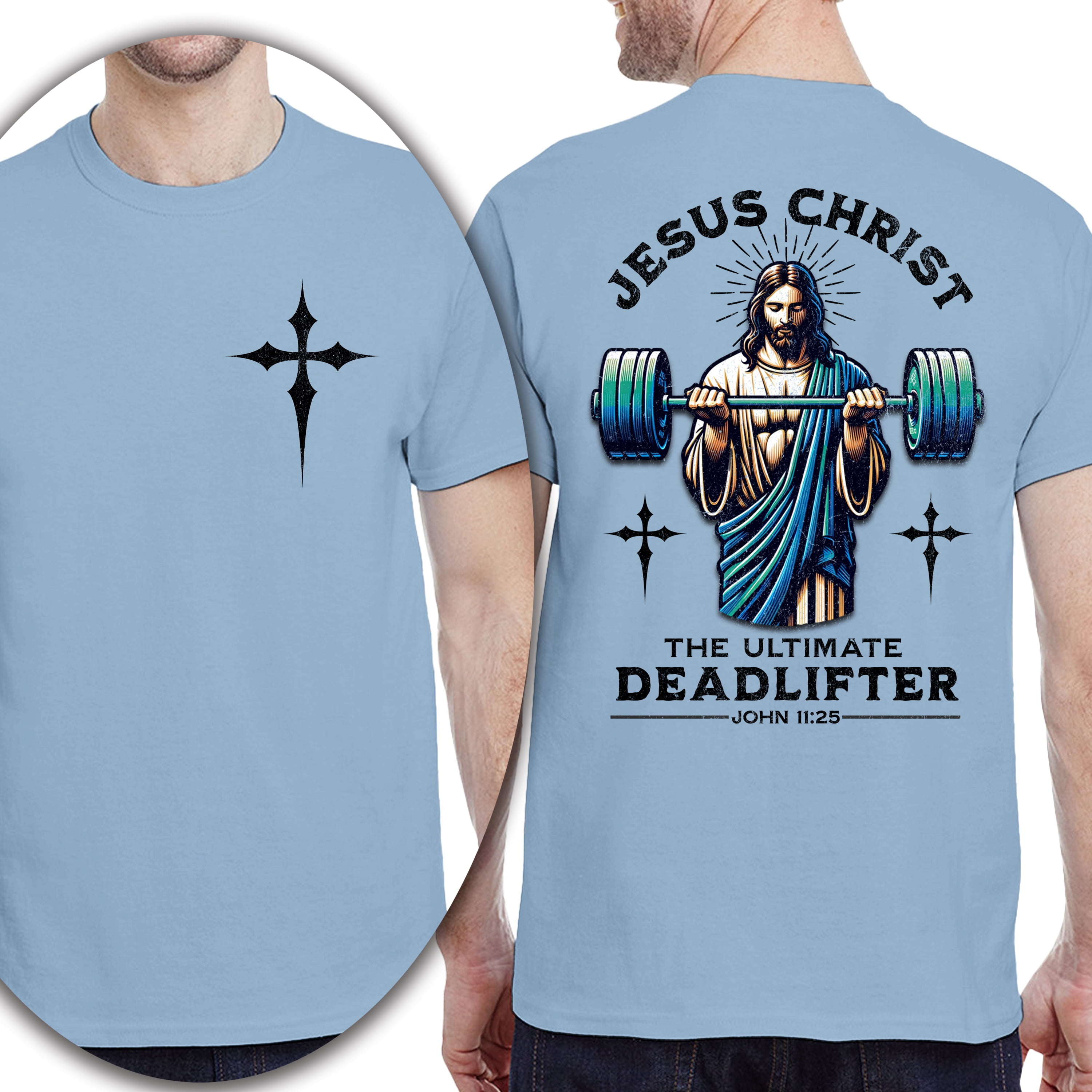 Double-Sided Christian T-Shirt – As The Deer Pants for Water, Psalm 42: ...