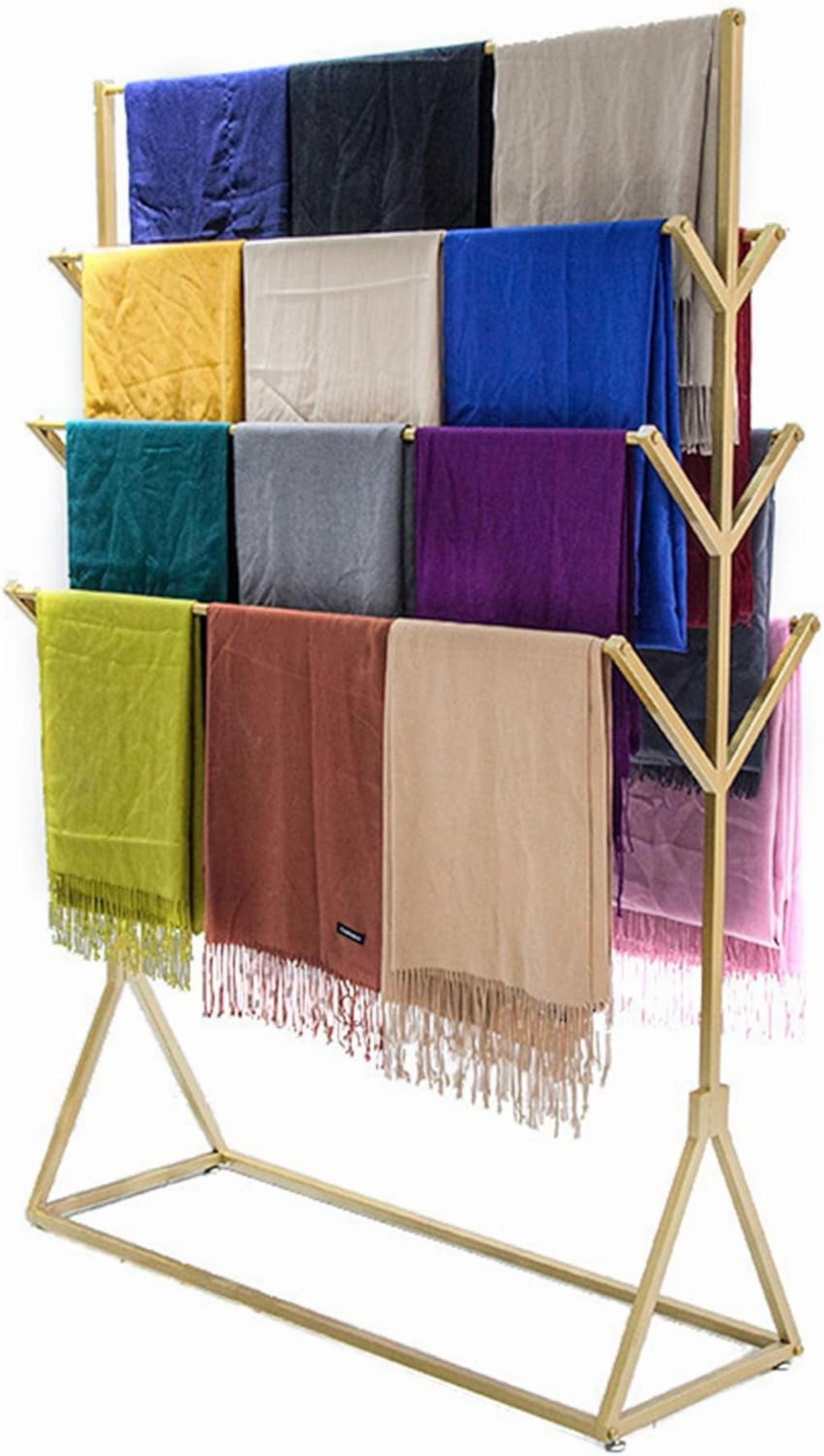 Double Sided Clothing Display Stand, Metal Floor Standing Suit Pants ...