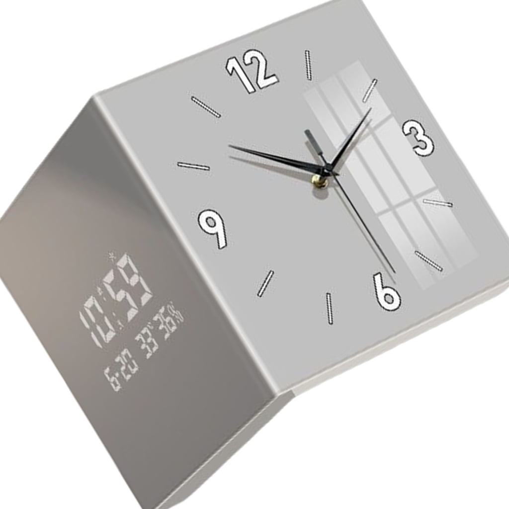 Double Sided Corner Wall Clock Easy To Read for Living Room or Office ...