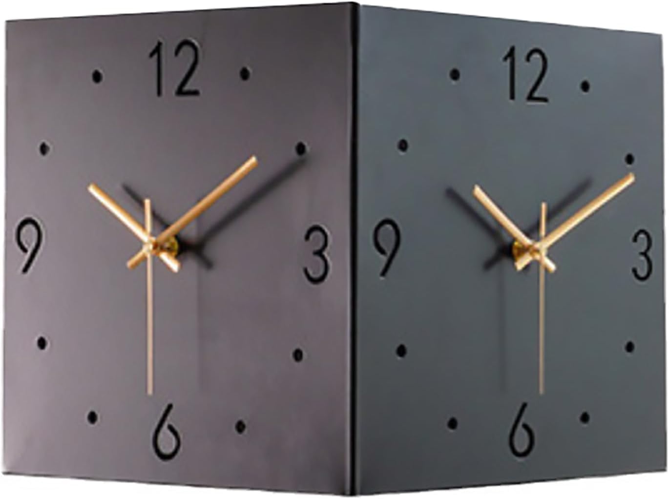 Double Sided Corner Wall Clock, Modern Decorative Art Corner Wall Clock ...
