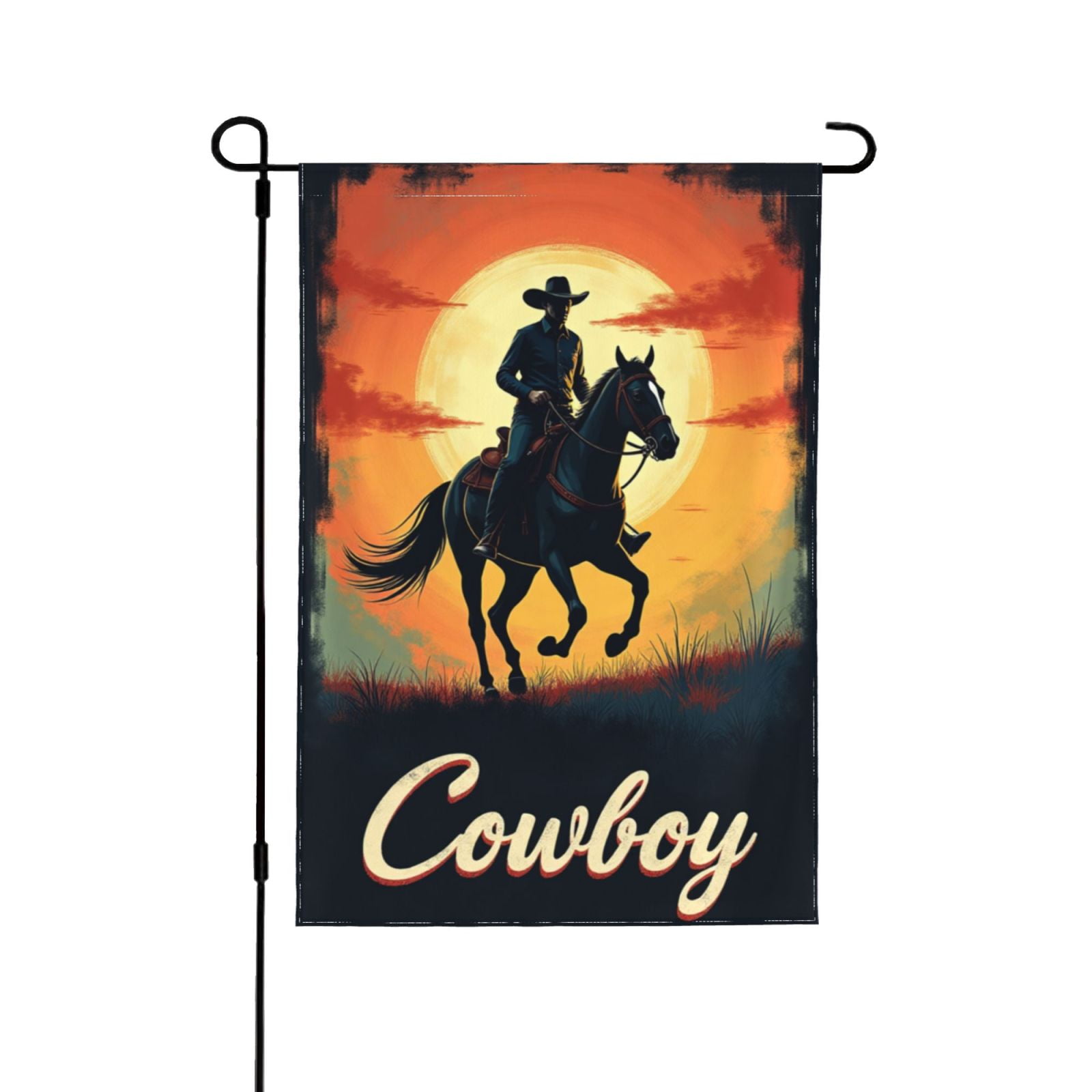 Double Sided Cowboy Garden Flag 12.5x18 Inch Outdoor Home Yard Decor ...