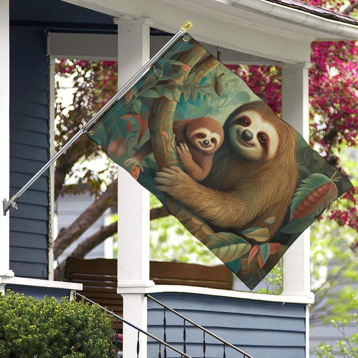 Double Sided Cute Garden Yard Flags in Greeting Banner Fade Resistant ...