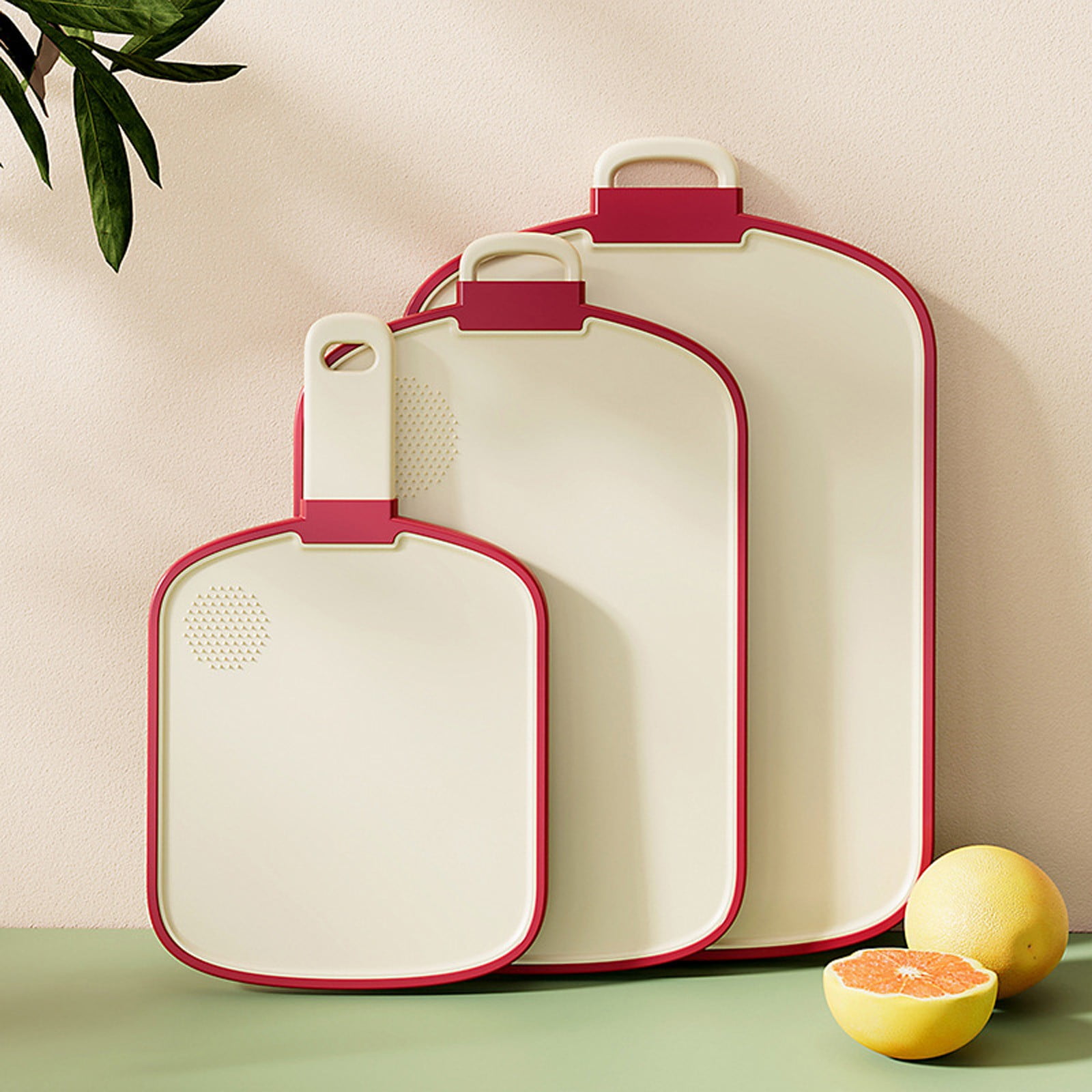 Double-Sided Cutting Board, Kitchen Chopping Block With Non-Slip ...