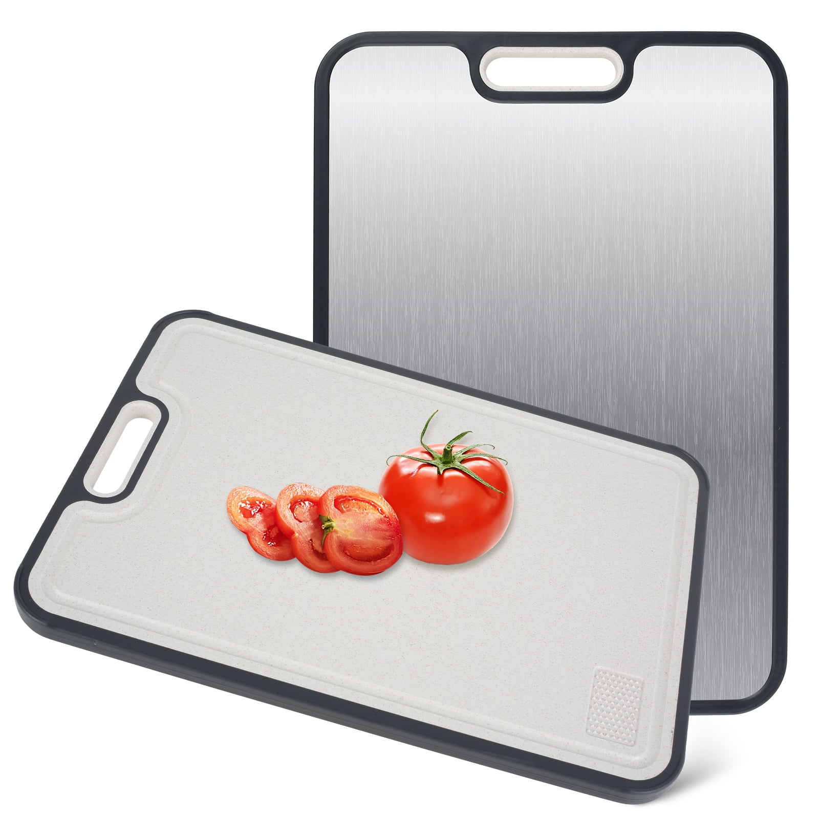 Double Sided Cutting Board Kitchen Chopping Board Sturdy Stainless ...