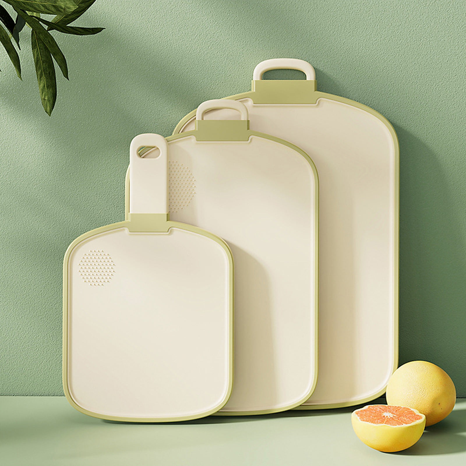 Double-Sided Cutting Board – Non-Slip Plastic Chopping Mat Green, 15x10 ...