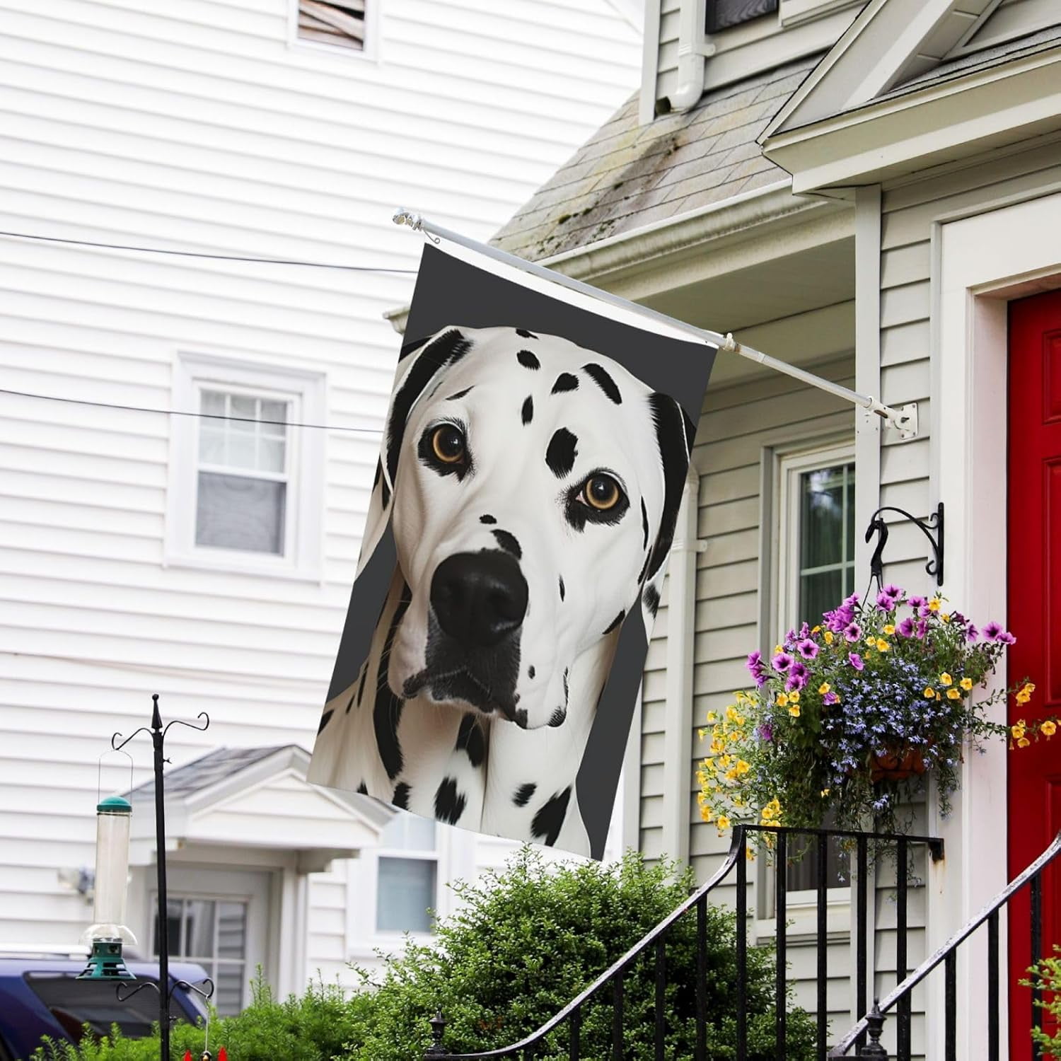 Double Sided Dalmatian Garden Yard Flags Greeting Banner Fade Resistant ...