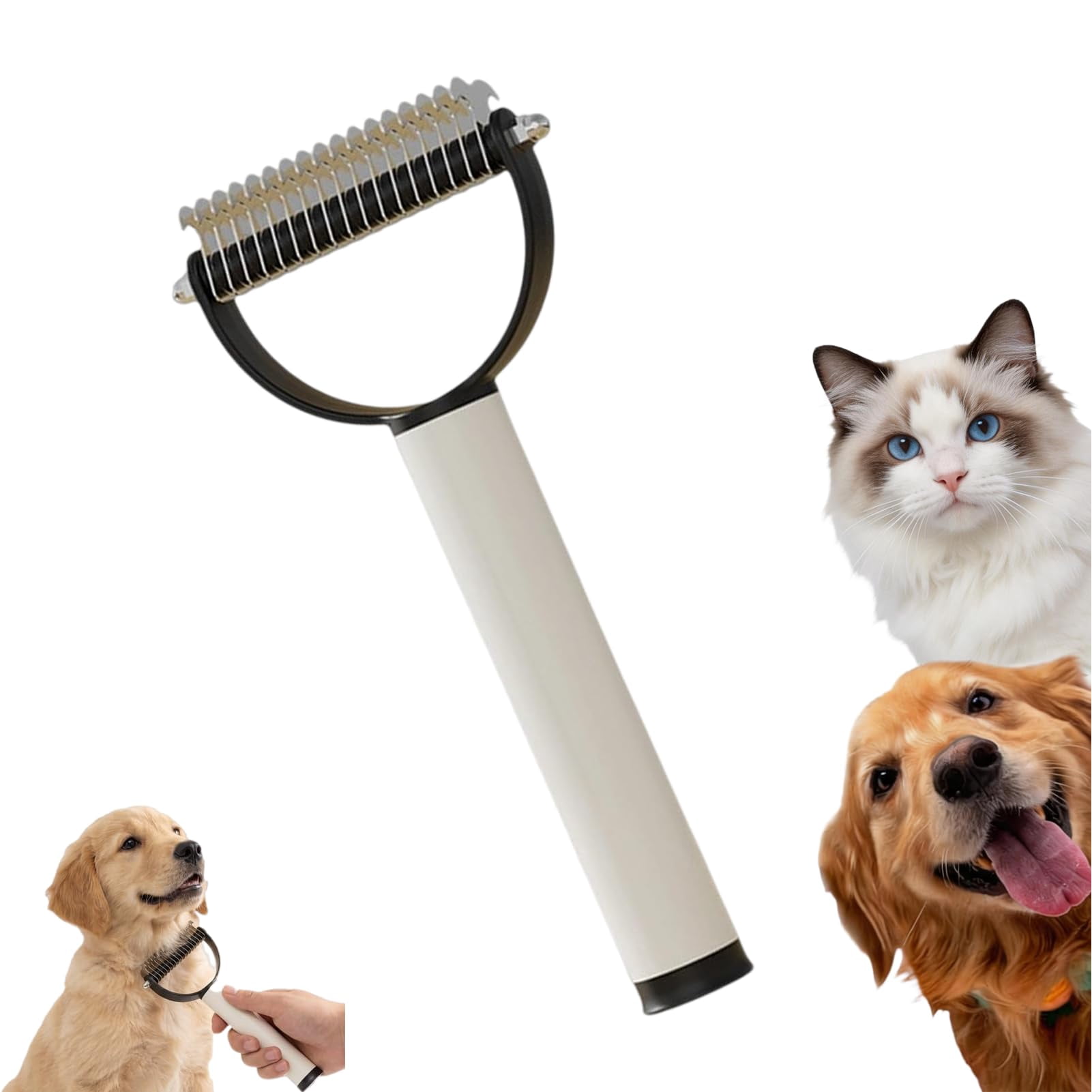 Double Sided Dematting Comb for Cats & Dogs, Pet Knotting Comb,Gentle ...