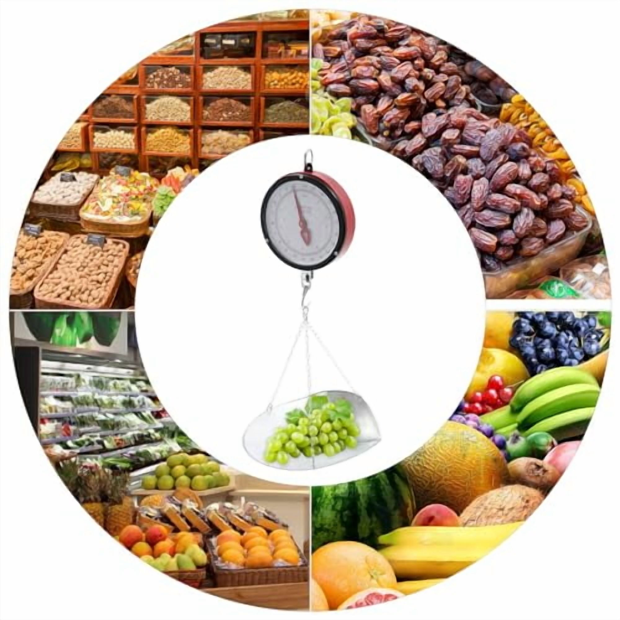 Produce Hanging Scale 22LBS Double-Sided Dial Mechanical Hanging Scale ...