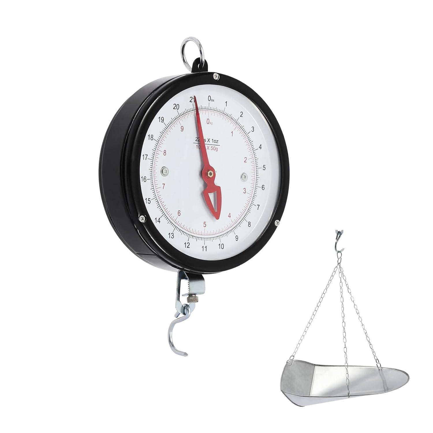Double-Sided Dial Mechanical Hanging Scale, 22lbs Precision Hanging ...