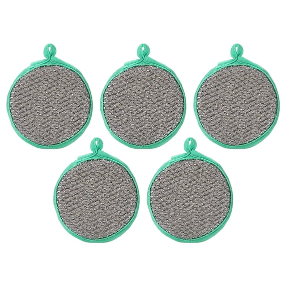 Double Sided Dish Sponge, 4.3" Scrub Sponge with Soft Side & Stainless ...