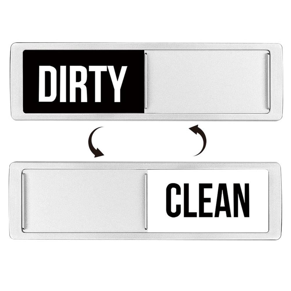 Double Sided Dishwasher Magnet Clean Dirty Sign Indicator Kitchen Flip ...